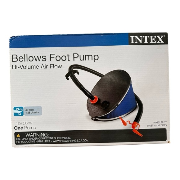 Intex | Party Supplies | Nib Intex Foot Pump With Black And Blue Design ...